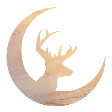 Christmas Deer Wooden Shape, Unfinished Deer Cutout - Awesome Life Craft