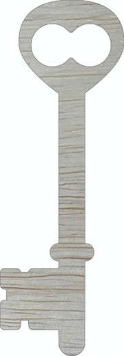 Key Wooden Craft Shape, Unfinished Basic Wall Cutout - Awesome Life Craft