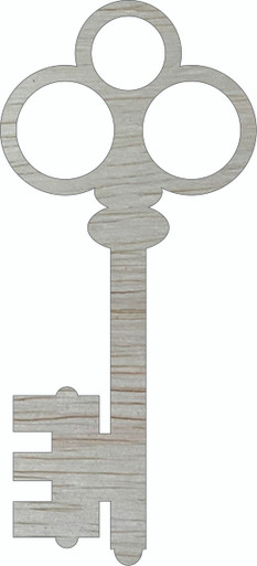 Wooden Key 2 Craft Cutout, Unfinished Wood Blank - Awesome Life Craft