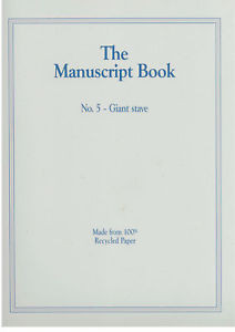 The Manuscript Book - Made from 100% Recycled Paper - Whitehorse Music ...