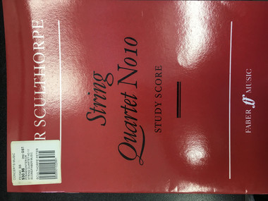 Peter Sculthorpe String QUartet No. 10 Study Score - Whitehorse Music - Australia's String ...