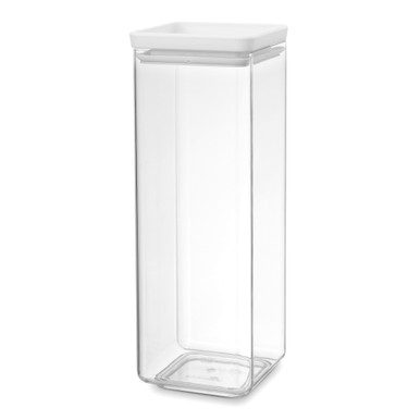 Stackable Square Canister 2.5L Light Grey Lid - Brabantia Australia