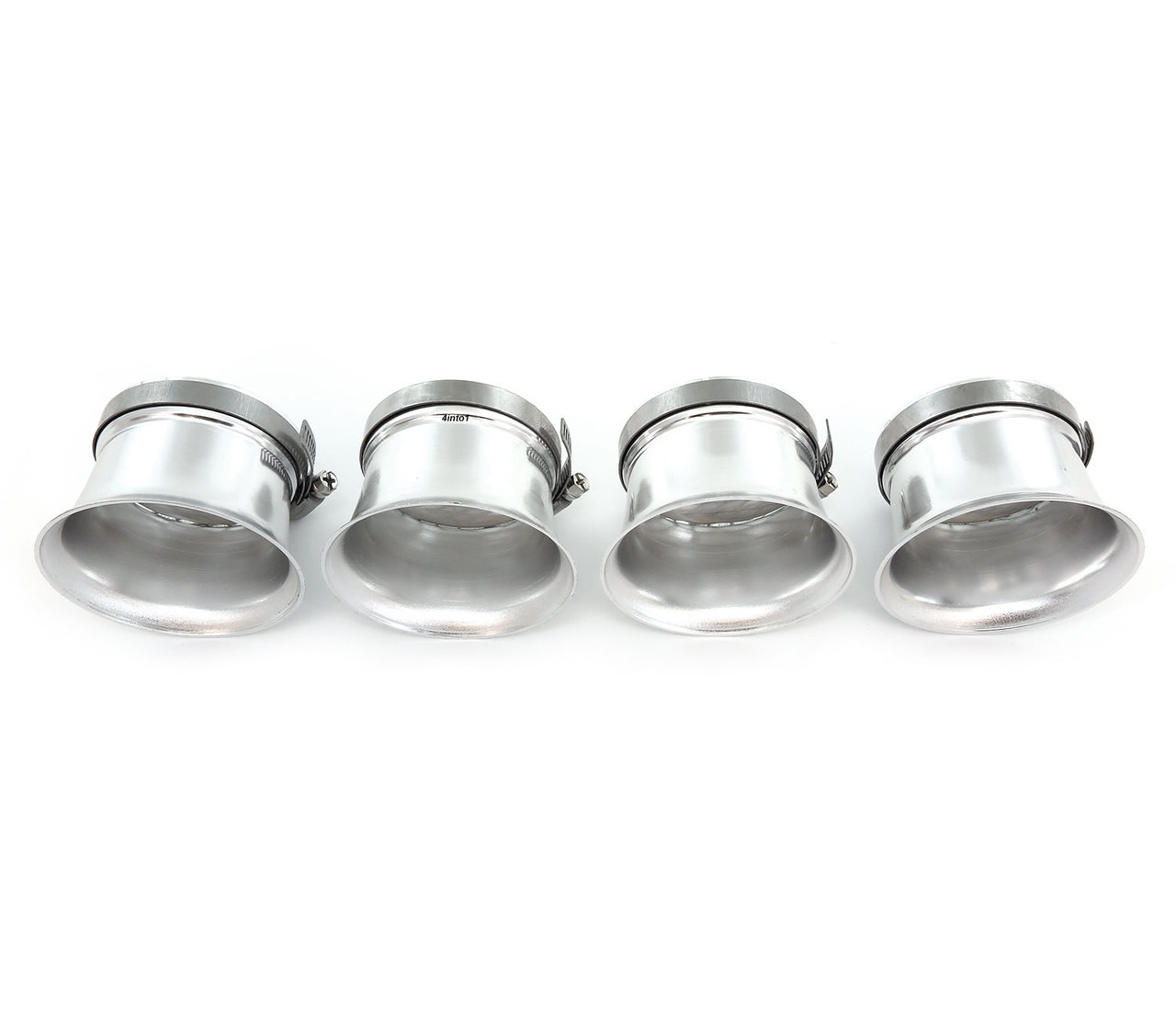 Set of 4 Silver Shorty Velocity Stacks - 54mm - Honda CB650/750/900 ...