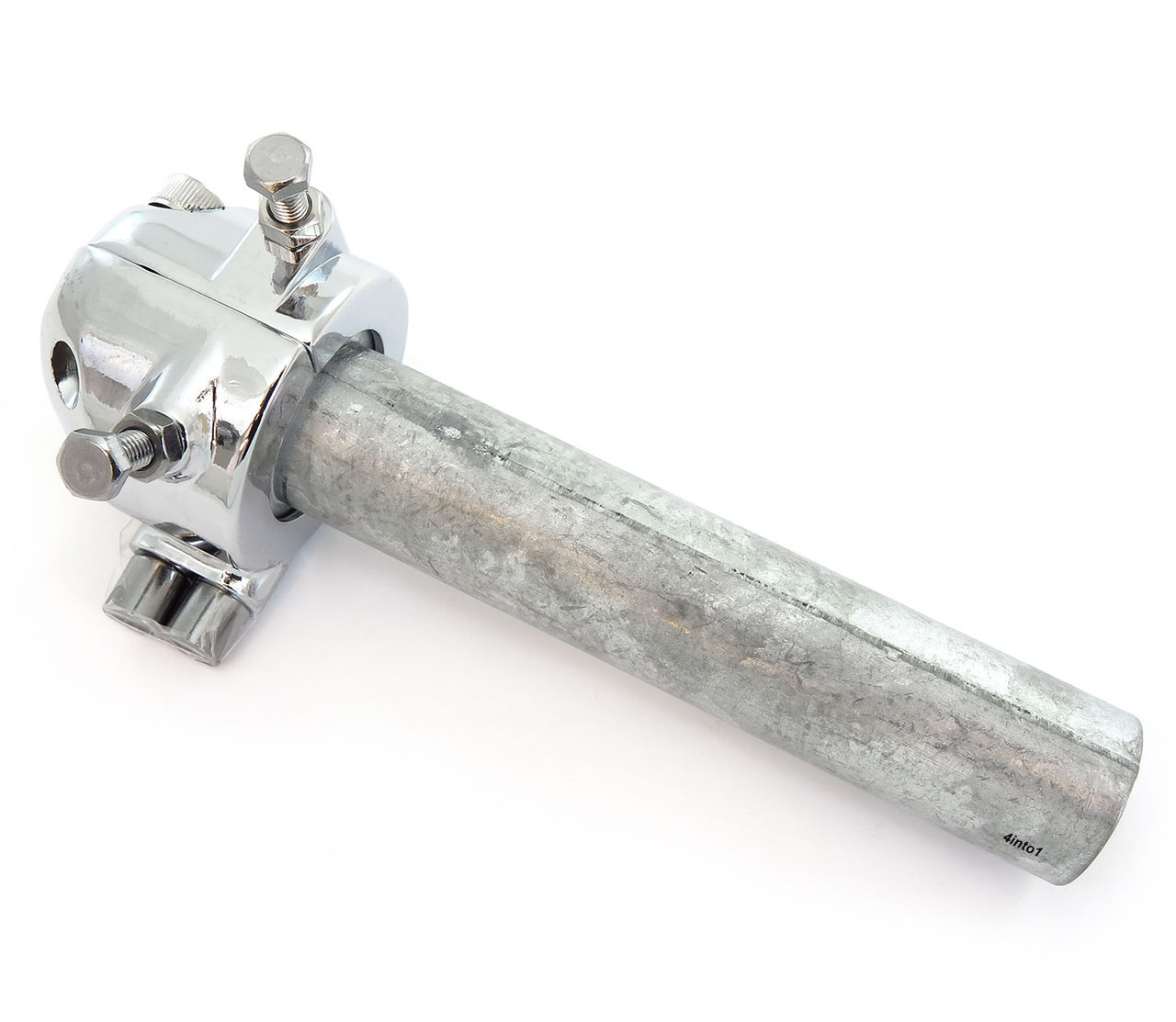 British Style Dual Pull Throttle Assembly - Chrome