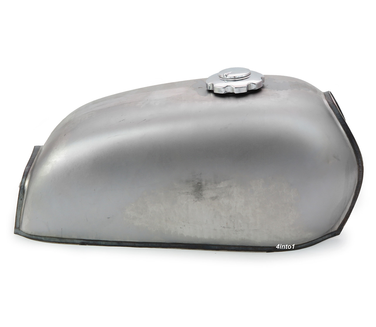 The Scrambler Cycle Gas Tank - Raw Steel