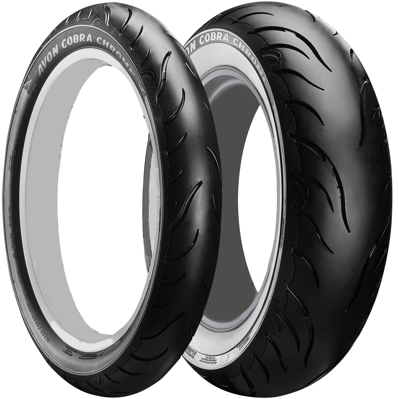 Avon Cobra Chrome AV91 AV92 Tire Set - VT600C Shadow 1988-2007