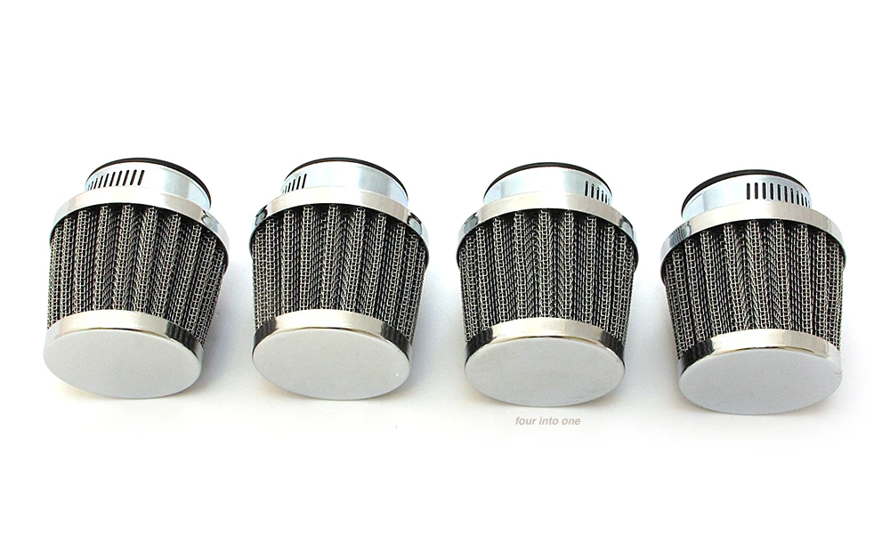 Set of 4 Small Chrome Pod Filters - 39mm - Honda CB500 CB550 CB750