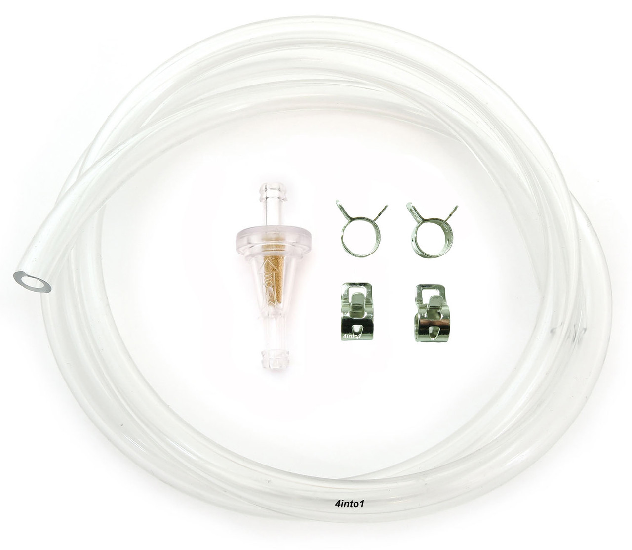 SP1 1/4" 6mm Clear Fuel Line Kit w/ Clear Fuel Filter & Clips