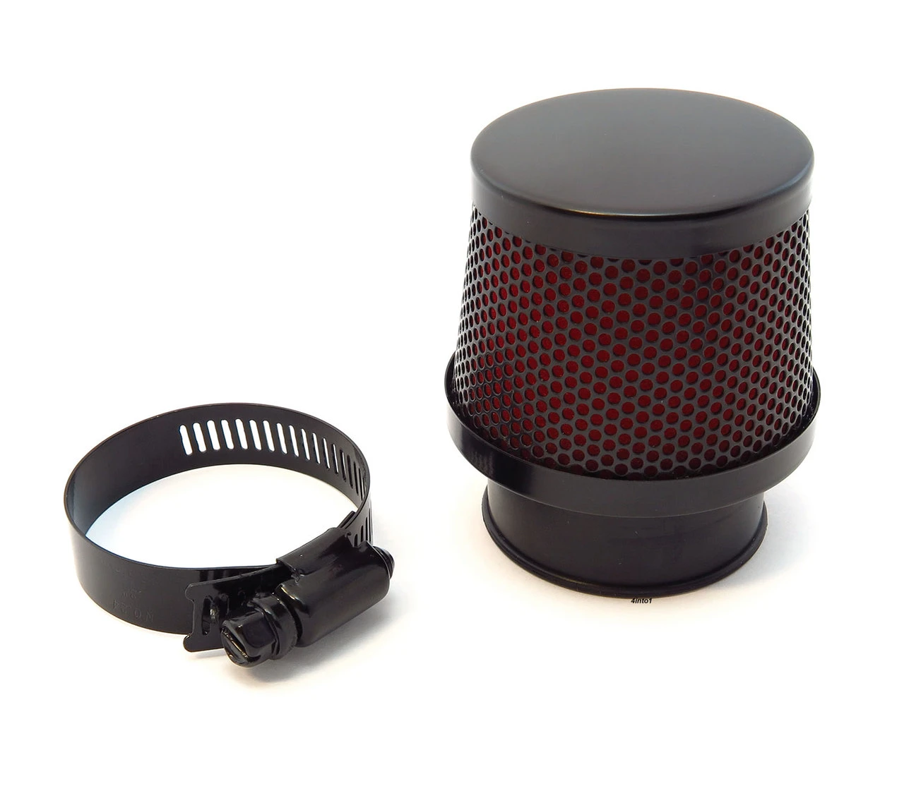 Set of 4 Small Black & Red Pod Filters - 39mm - Honda CB500 CB550 CB750