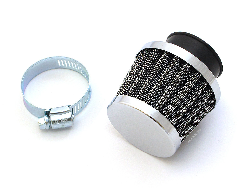 Chrome Pod Filter - 35mm - Honda CB160 CB350F CB400F