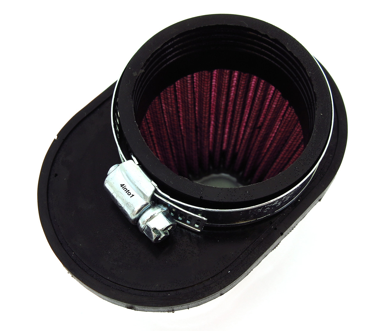 Chrome Performance Oval Pod Filter - 50mm - Honda CB/CL350/360/450 CB500T