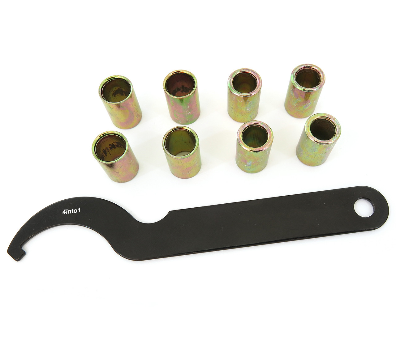 Silver & Chrome Remote Reservoir Shocks - Eye To Eye - 310-320mm