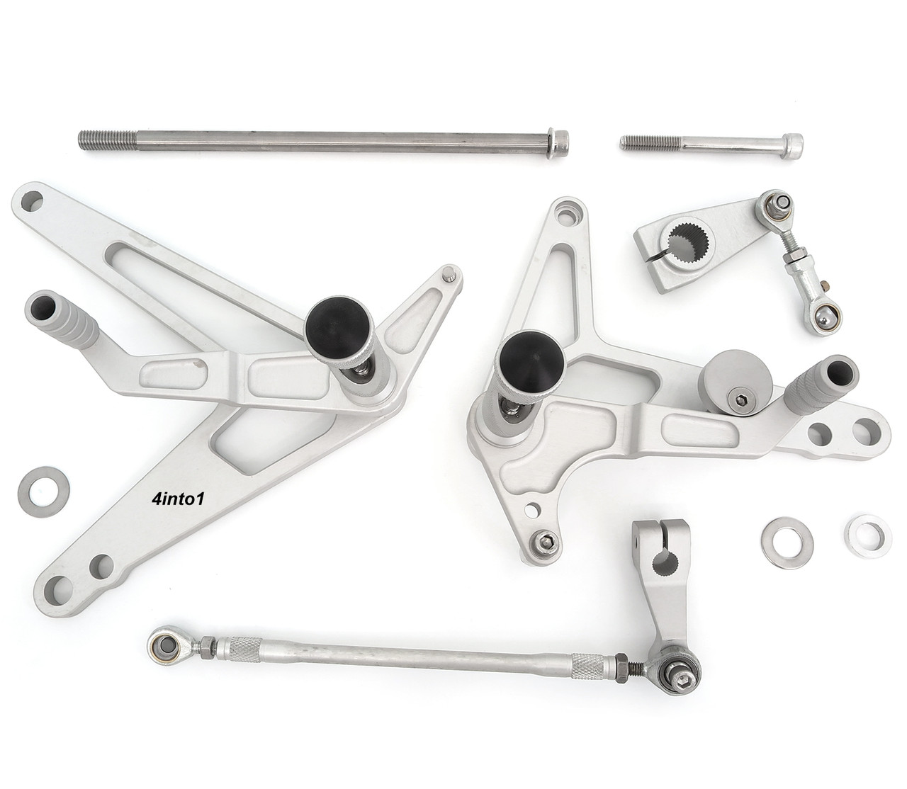 TTR400 Rearsets - Matte Silver - Honda CB400F