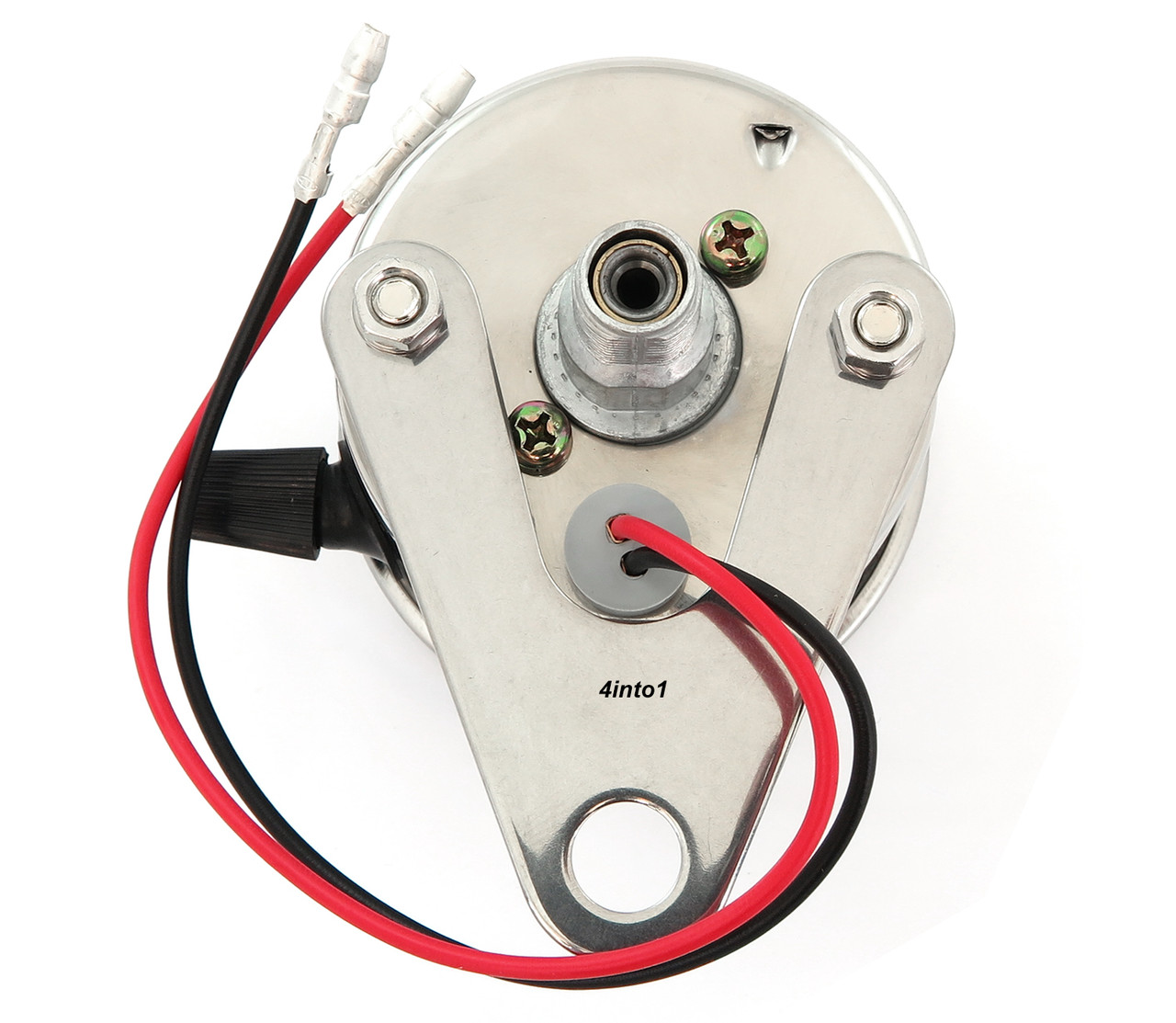 Mini Speedometer w/ Trip Meter - 2240:60 - Chrome & White - MPH