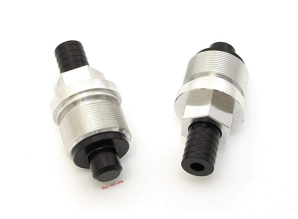 TTR400 Preload Adjuster Set - 33mm - Silver & Black