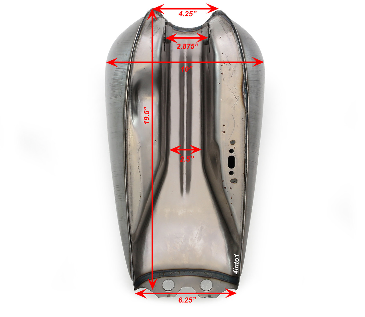 The Pacifica Bobber Gas Tank - Raw Steel