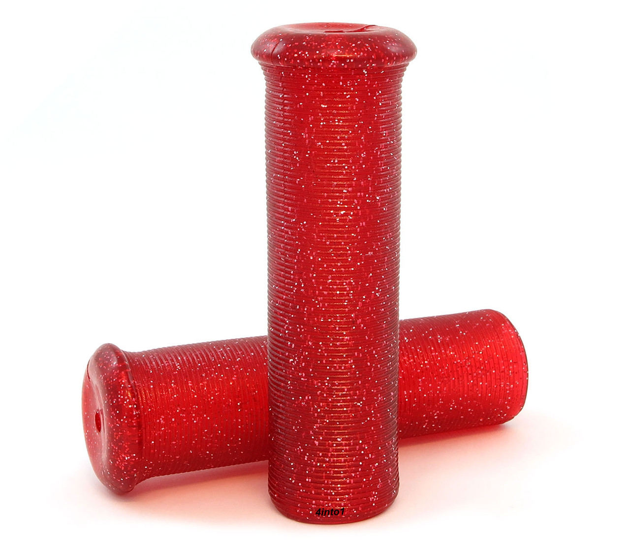 Stardust Metal Flake Motorcycle Grips - Red - 7/8"
