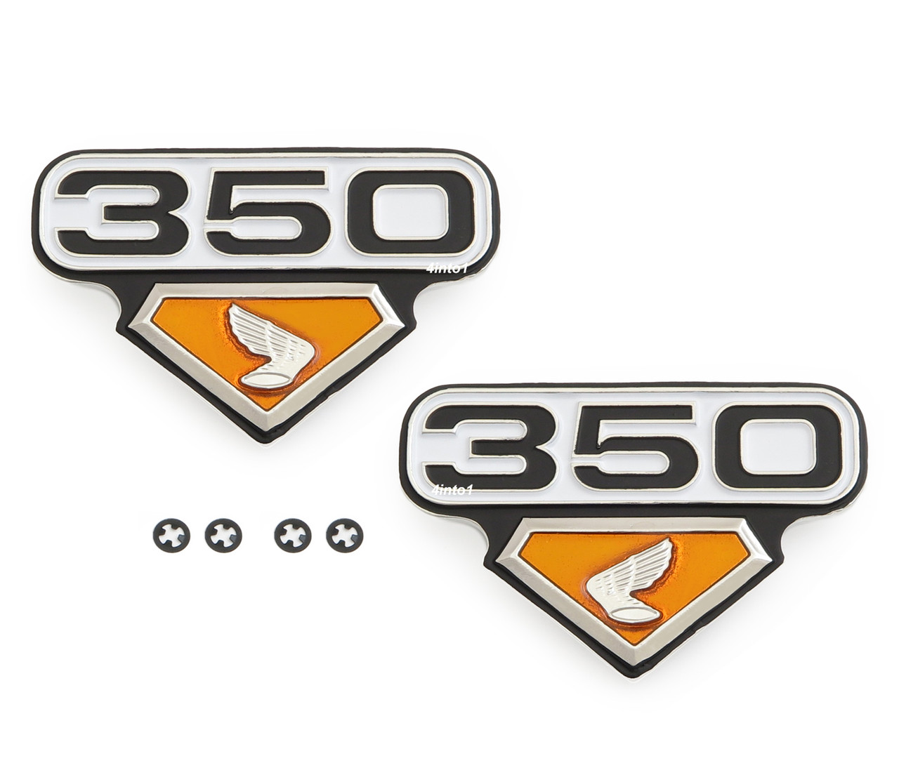 Side Cover Emblems - Left & Right - Honda CB350G CB350K CL350K - 1973