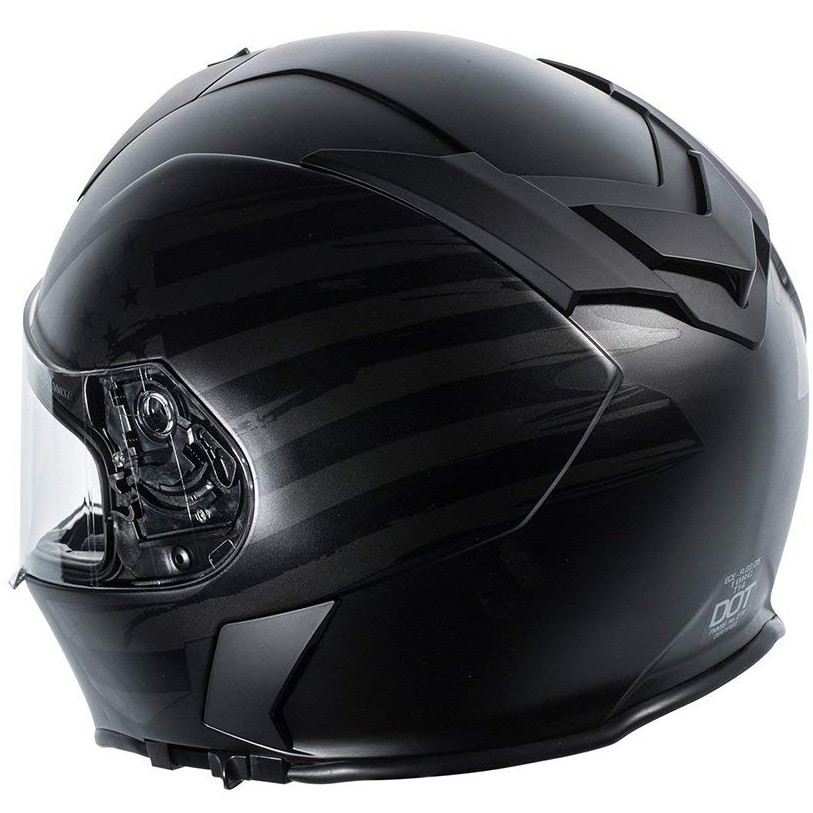 Torc T14 Mako Motorcycle Helmet - Flat Black Flag - X-Large (Blemished)
