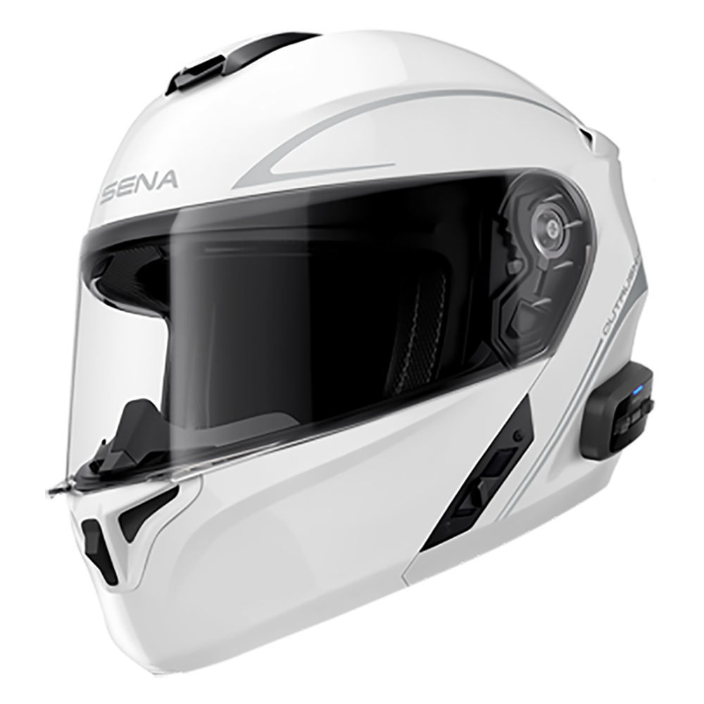 Sena Outrush R Modular Smart Bluetooth Helmet - Glossy White - Medium ...