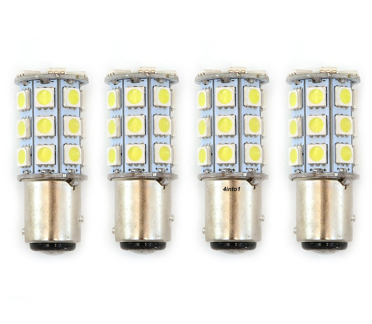 Set of 4 - LED Bulbs - 27 SMD - 1157 - White