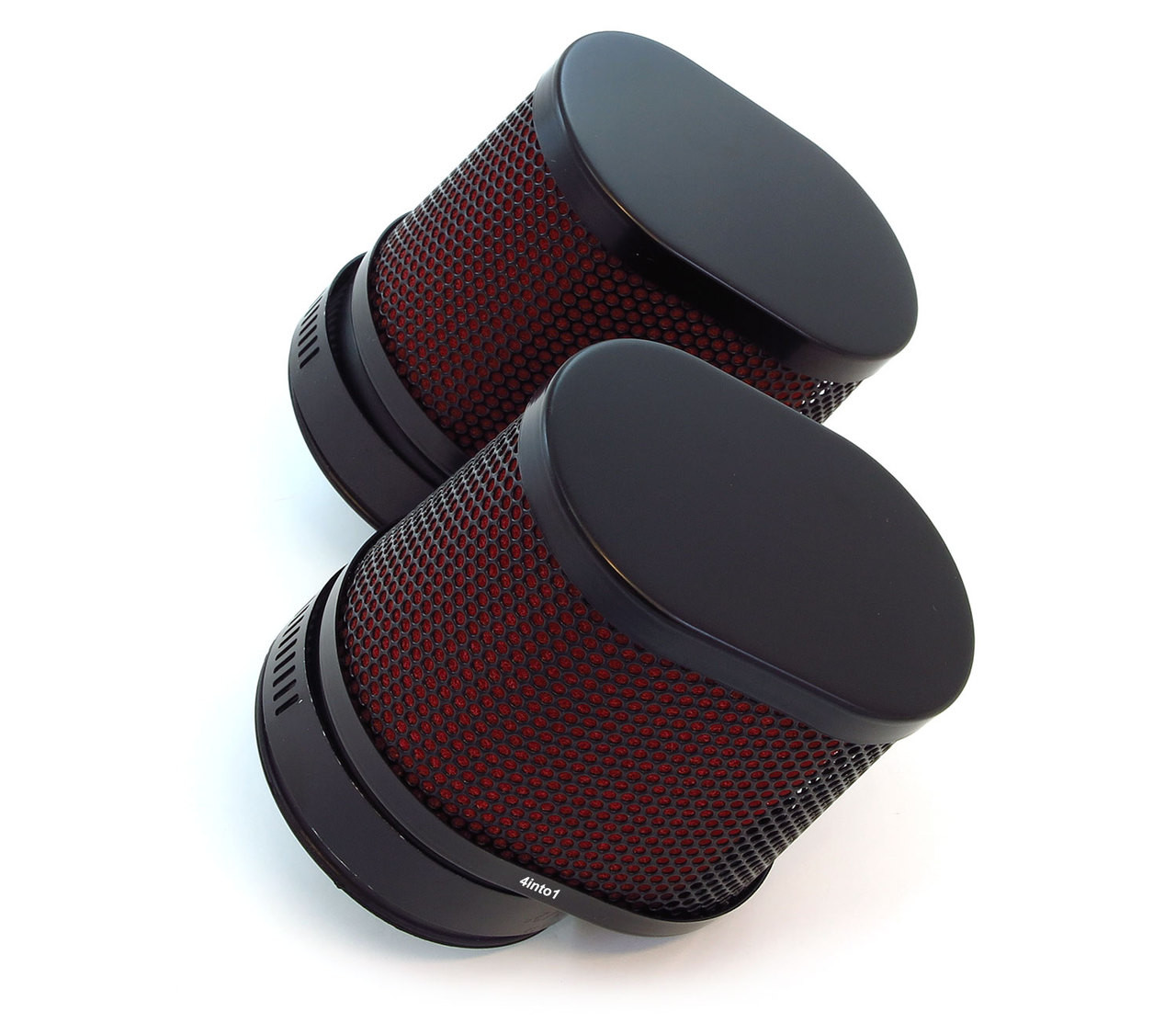 Set of 2 Black Pod Filters - 50mm - Honda CB/CL350/360/450 CB500T