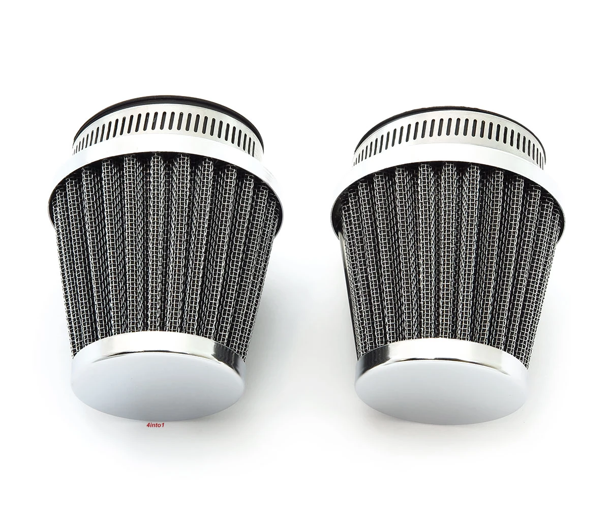 Set of 2 Black Pod Filters - 50mm - Honda CB/CL350/360/450 CB500T
