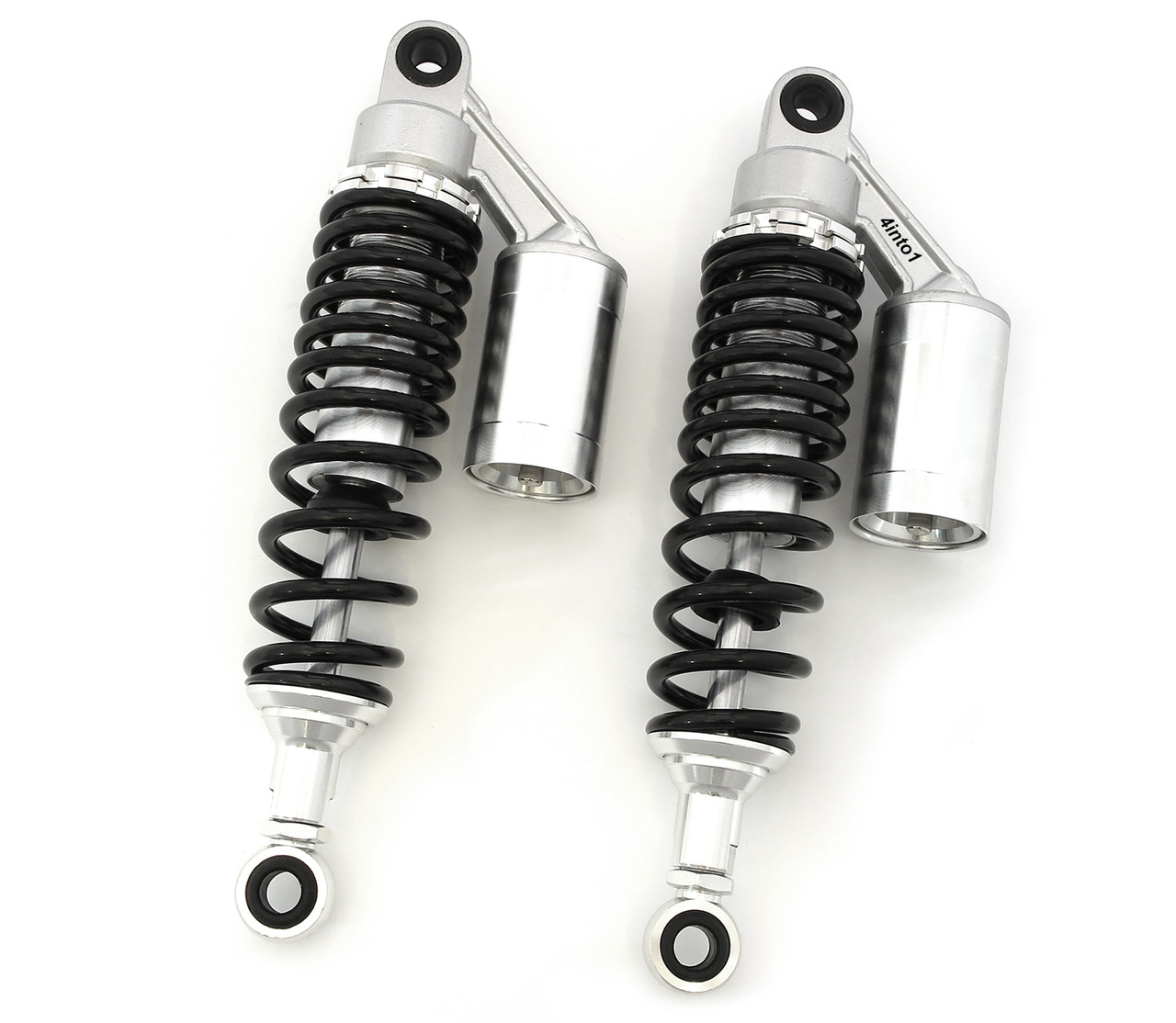 Black & Chrome Remote Reservoir Shocks - Eye To Eye - 310-320mm