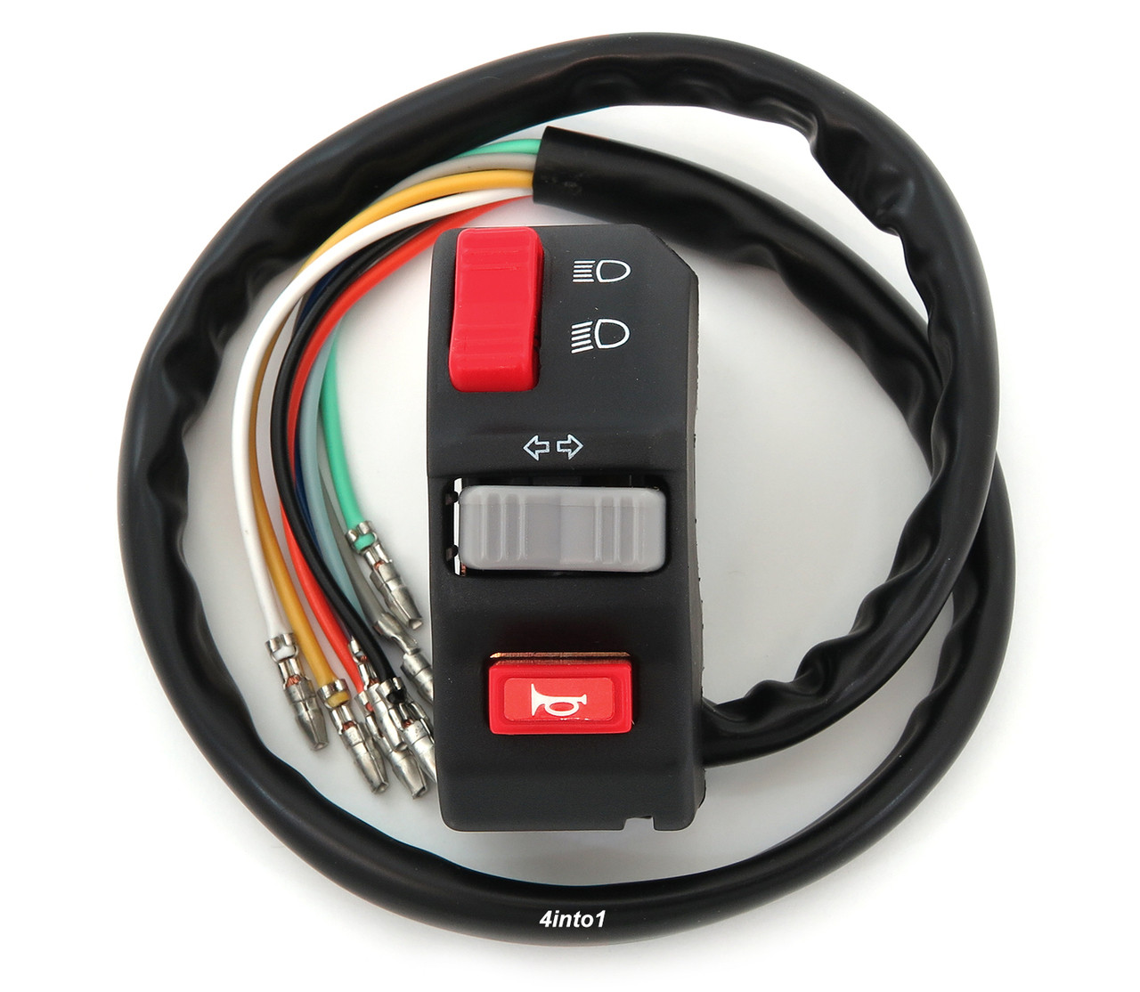 Universal Handlebar Stop / Headlight Switch Assembly - Right Side
