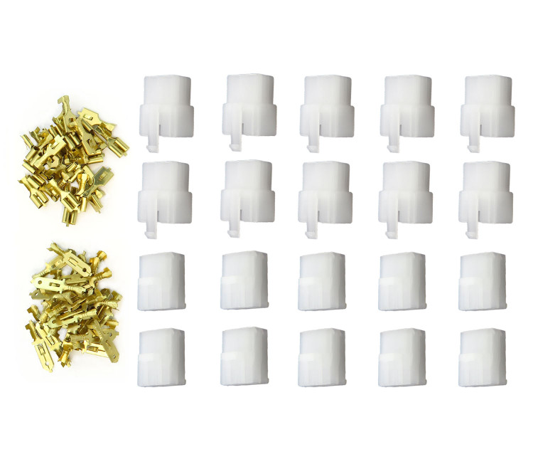 Set of 10 - Locking Connector Kits - 6.3mm - .250" Series - 4 Pin