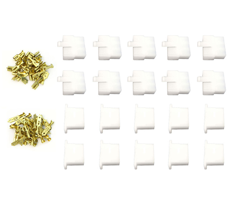 Set of 10 - Locking Connector Kits - 6.3mm - .250" Series - 6 Pin