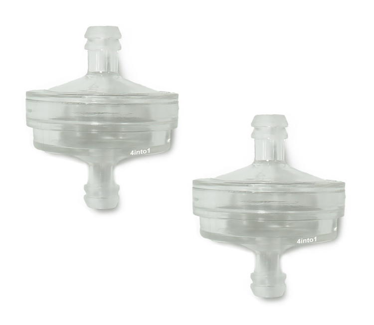 Set of 2 - Clear Fuel Filters - Disc - 1/4" - 5/16"