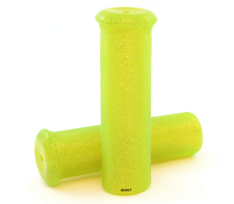 Jackhammer Metal Flake Motorcycle Grips - Yellow - 7/8"