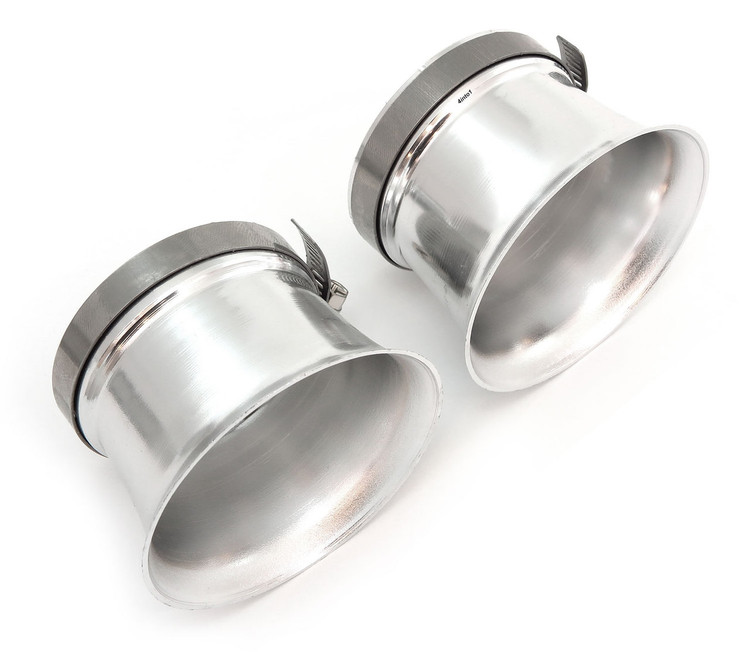 Set of 2 Silver Shorty Velocity Stacks - 54mm - Honda CB/CM400/450 CX ...