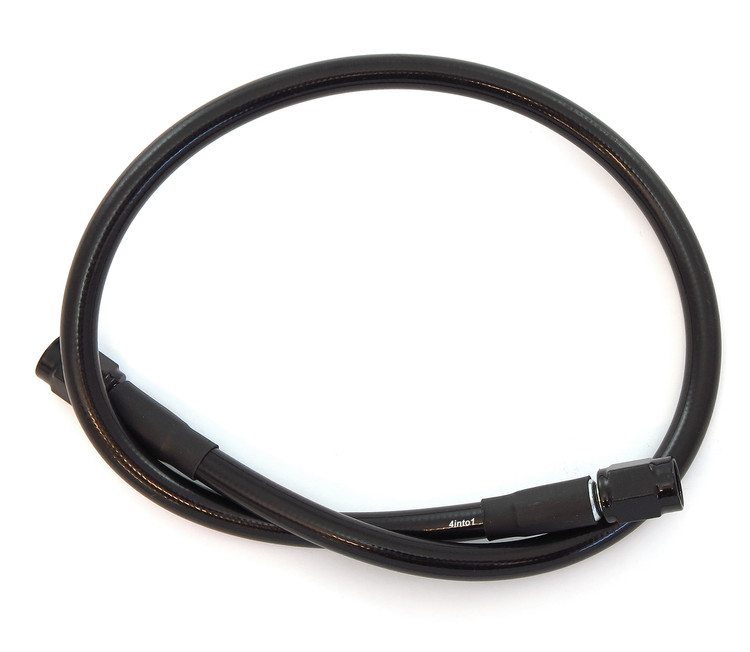 Black Stainless Steel Braided Brake Line - Zinc Plated Ends