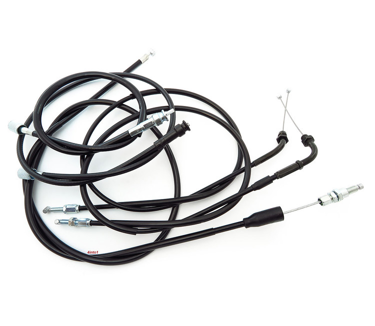 Complete Short Cable Set - Chrome - Honda CB550 CB750
