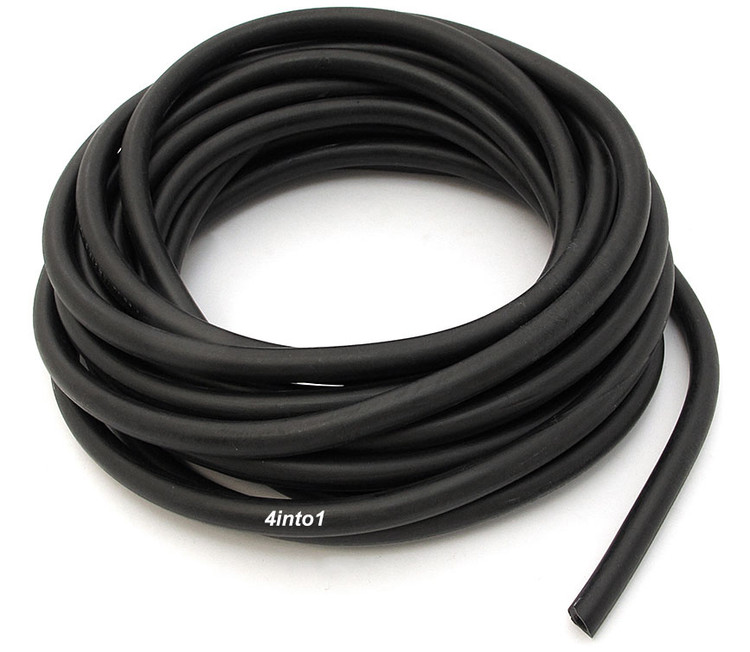 Black Rubber Fuel Line - 1/4" - 5' Feet