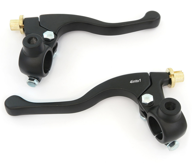 Shorty Lever Assembly Set w/ Mirror Mounts - Black