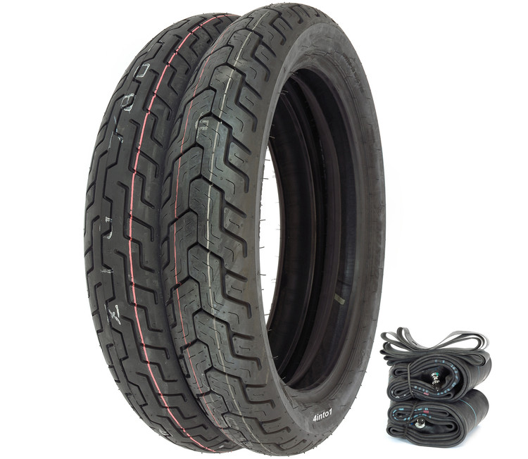 Dunlop D404 Tire Set - Honda CB750A 76 - CB750K 77-78