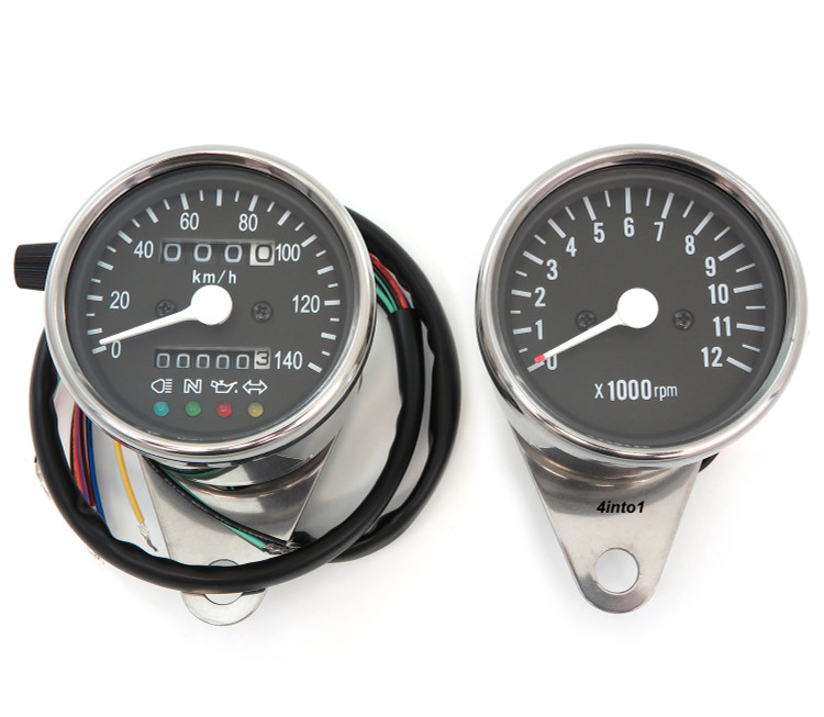 KMH Mini Speedometer w/ Indicator Lights 1400:60 & Tachometer 1:4 ...