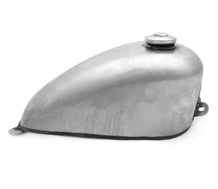 The Pup Bobber Style Gas Tank - Raw Steel