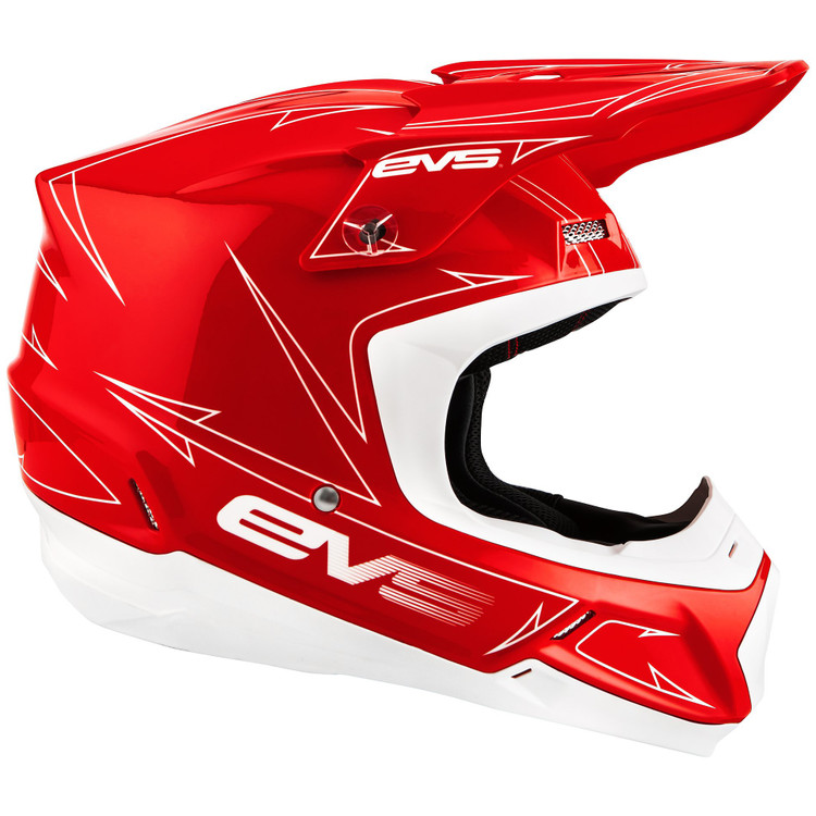 EVS T5 Pinner Helmet - Red / White - Small (CLOSEOUT)