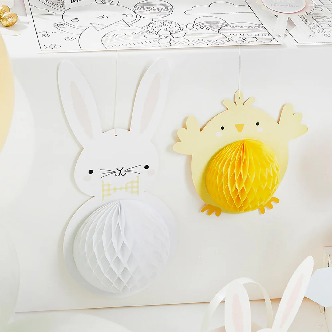 Easter Bunny & Chick Honeycomb Set