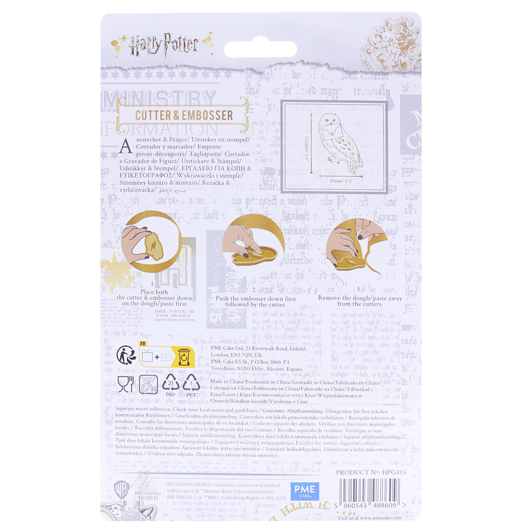 PME Harry Potter Cookie Cutter & Embosser- Hedwig