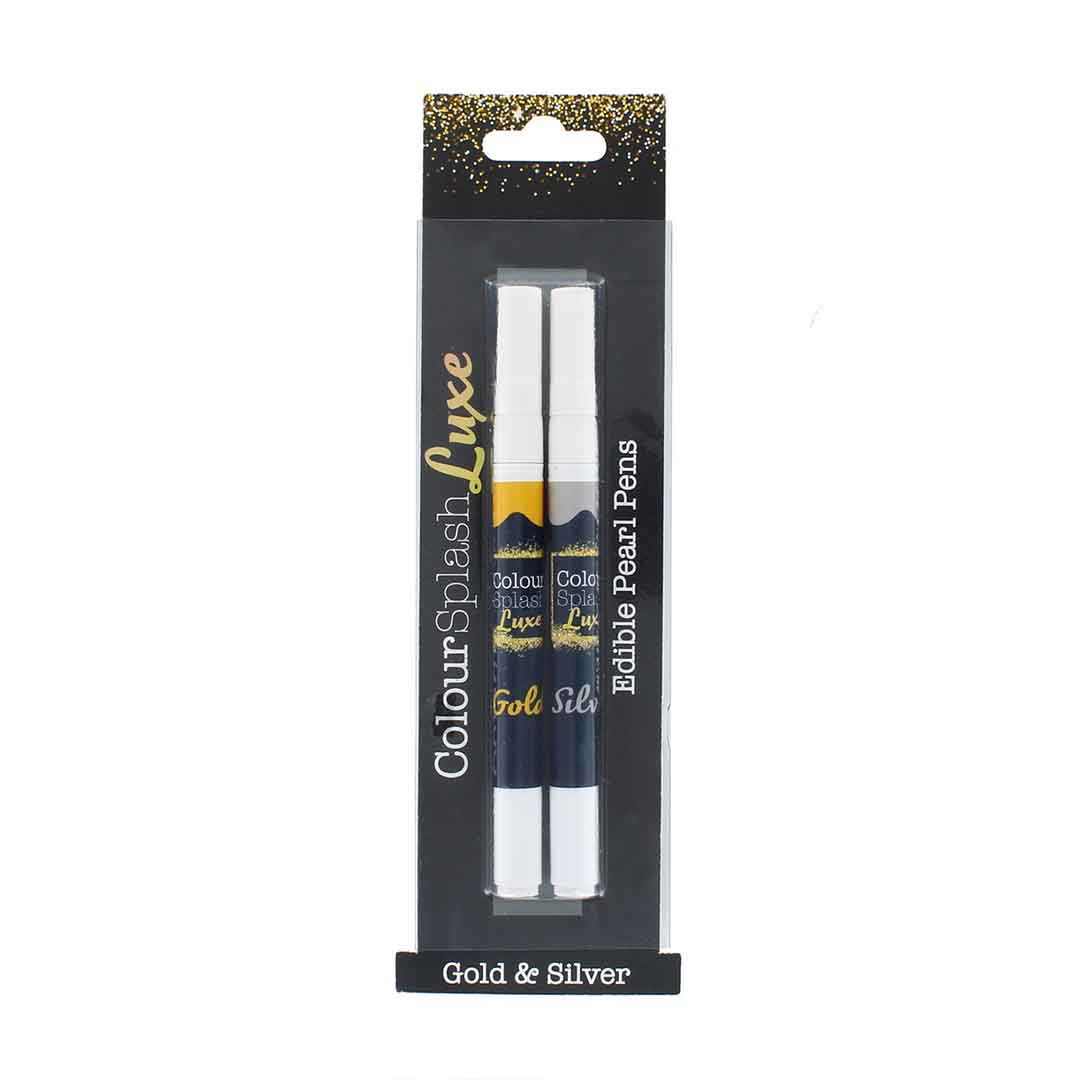 Colour Splash Luxe Edible Pearl Pens - Gold & Silver