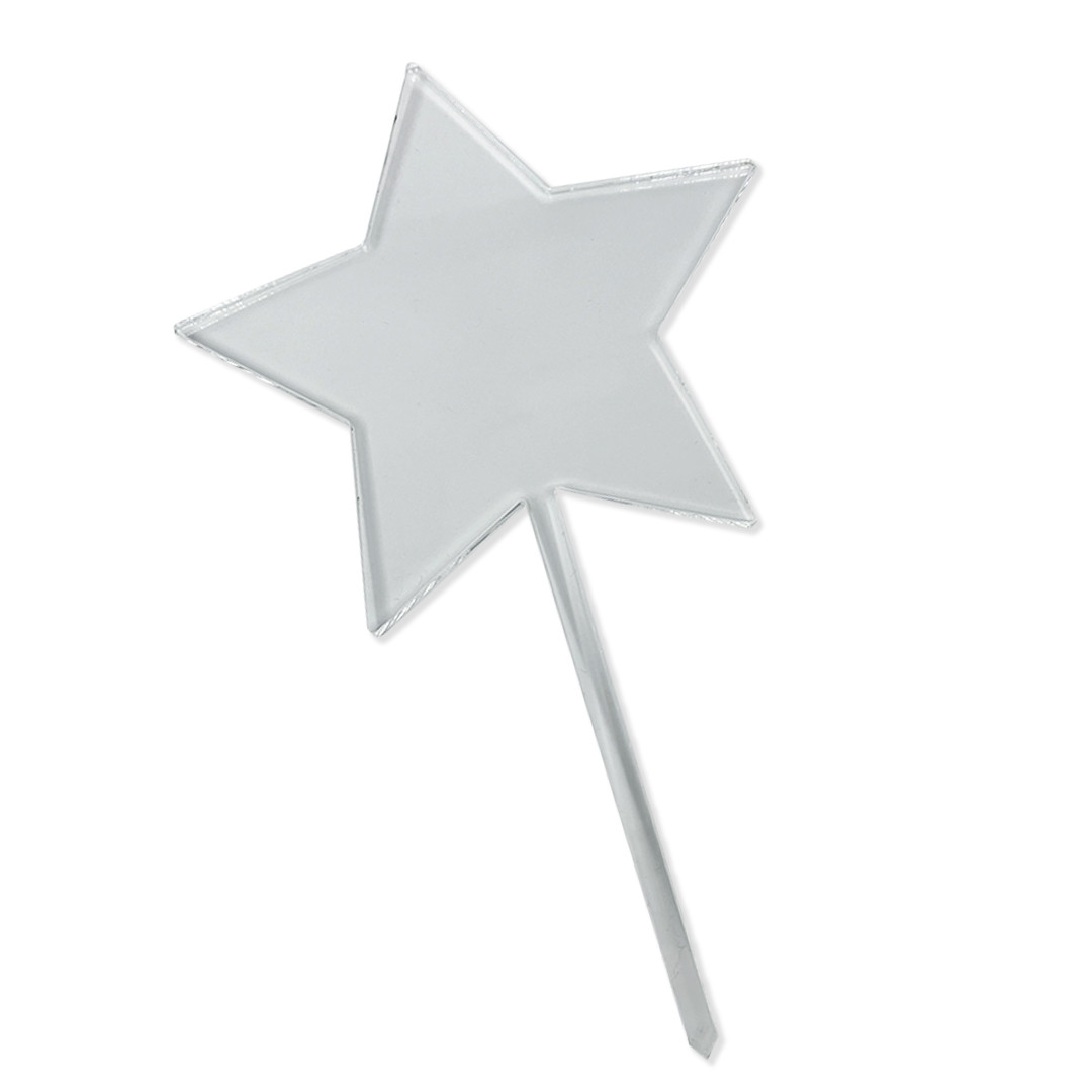 Acrylic Cake Topper - Star Transparent Blank