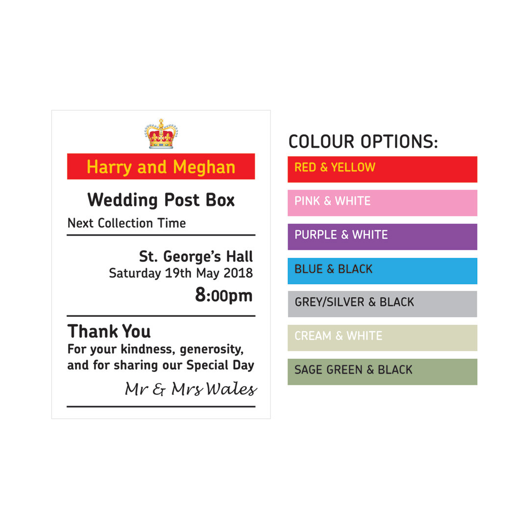 Wedding Post Box A6 Printed Sign