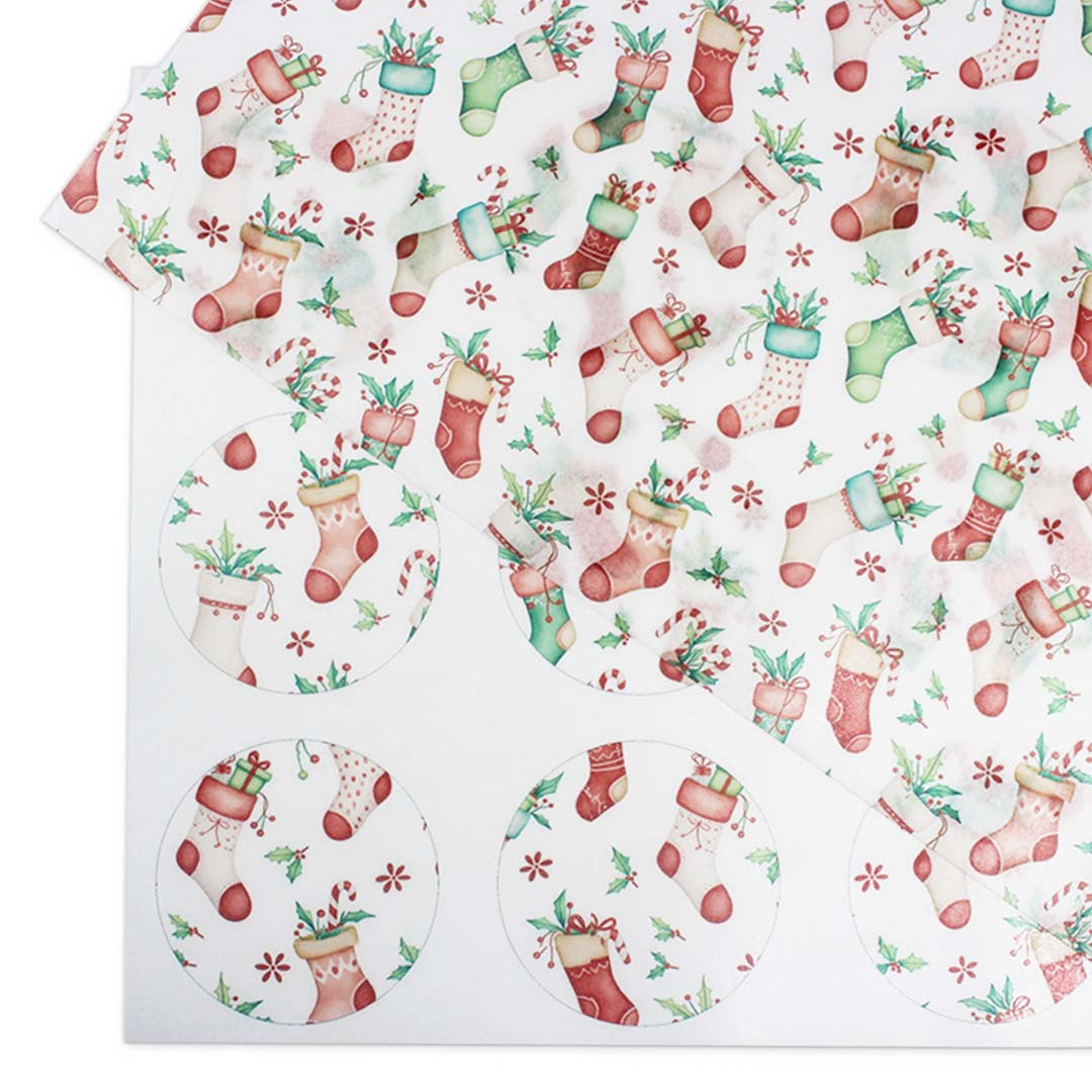 The Vanilla Valley - Cupcake Toppers - Christmas Stockings