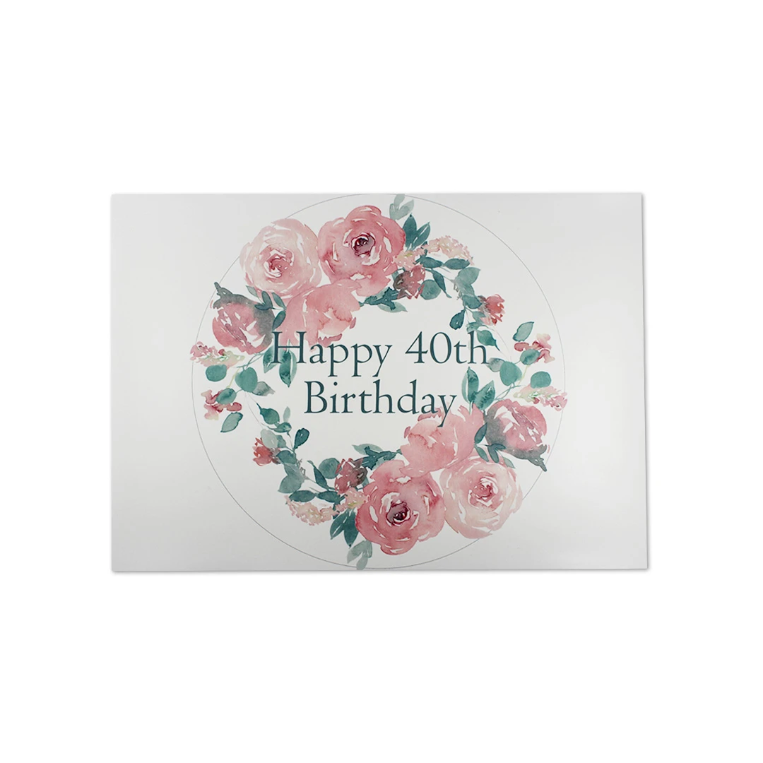 Edible Cake Topper 8" - Floral Customise