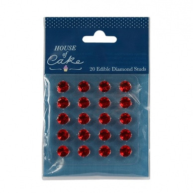 House of Cake Edible Diamond Jelly Studs Ruby